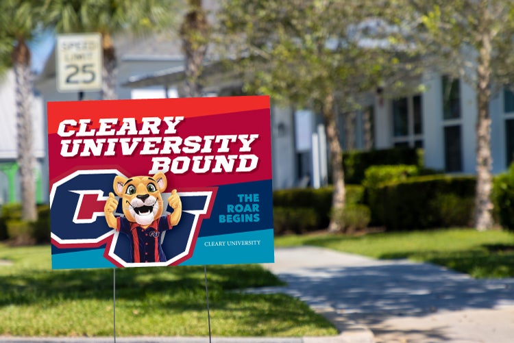 Cleary University Bound Yard Sign | Cougars Den